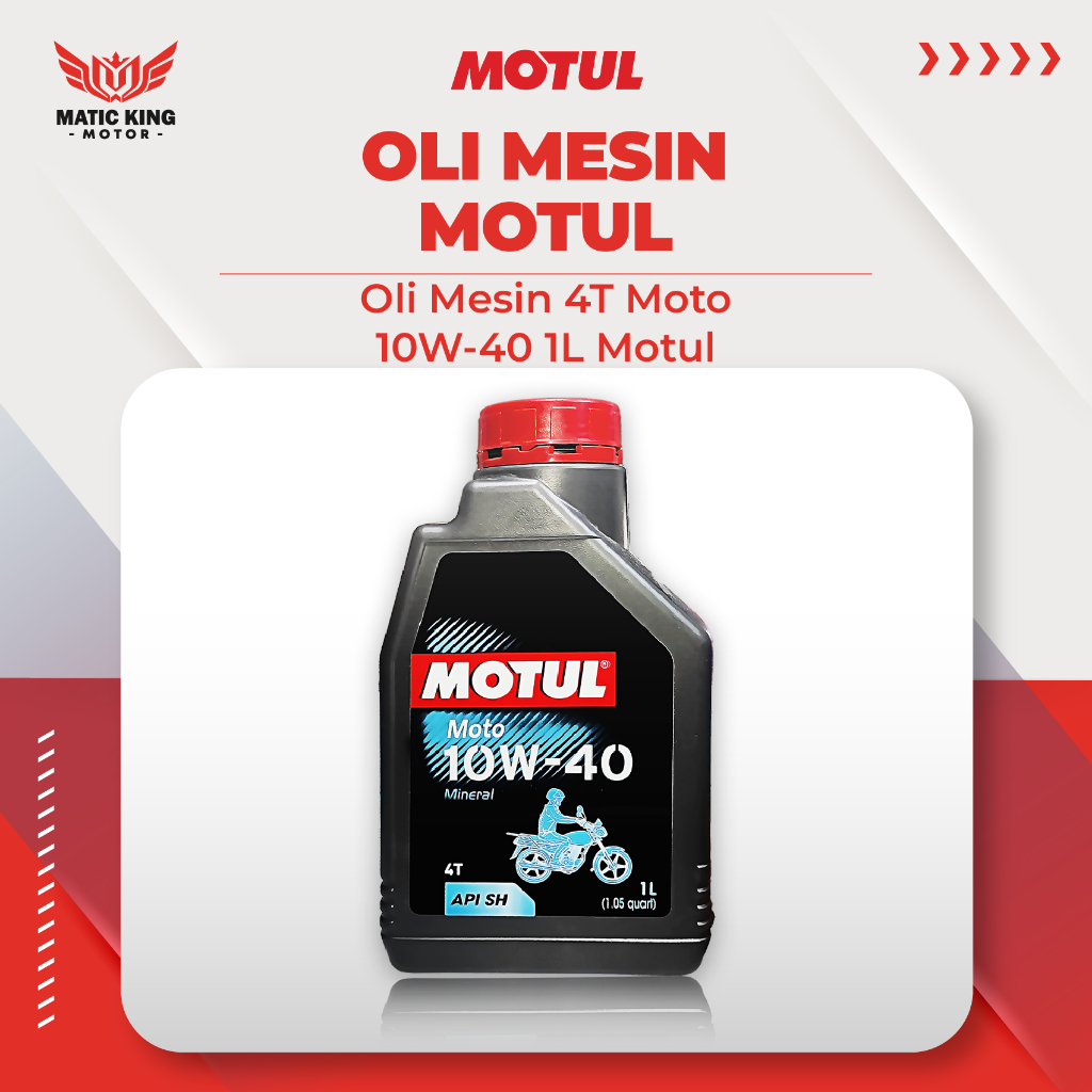 Jual Motul Oli Mesin Moto 10W-40 4T JASO MA2 API SH 1L | Shopee Indonesia