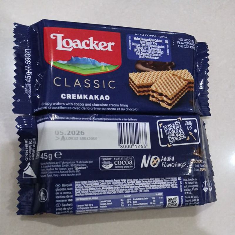 Jual Loacker Classic Cremkakao 45 Gram | Shopee Indonesia