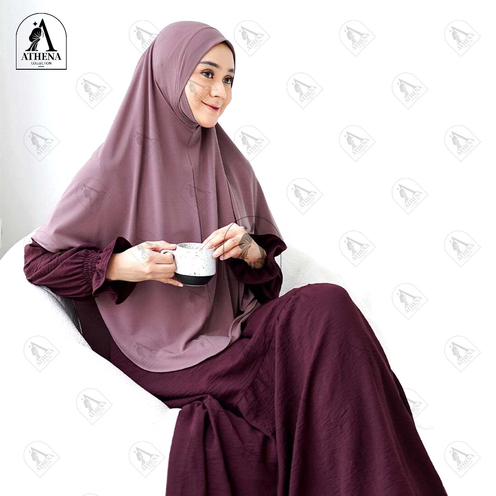 Jual Jilbab Bergo Dagu Jumbo Malaysia Instan Syar'i Jersey Ukuran XXL | Shopee Indonesia
