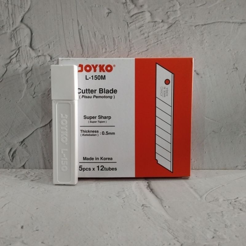 Jual Isi Pisau Cutter Joyko L 150 Besar 1 Box ( 12 kotak ) | Shopee ...