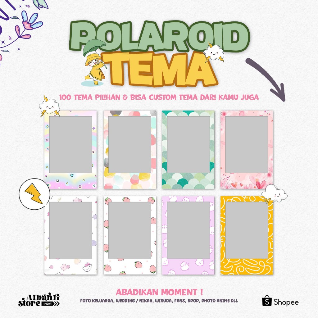 Jual 100 TEMA CUSTOM POLAROID MURAH CEPAT | Shopee Indonesia