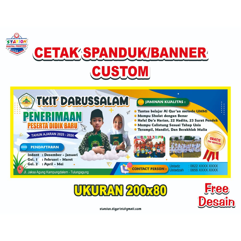 Jual CETAK SPANDUK PPDB SD/SMP/SMA CUSTOM | Shopee Indonesia