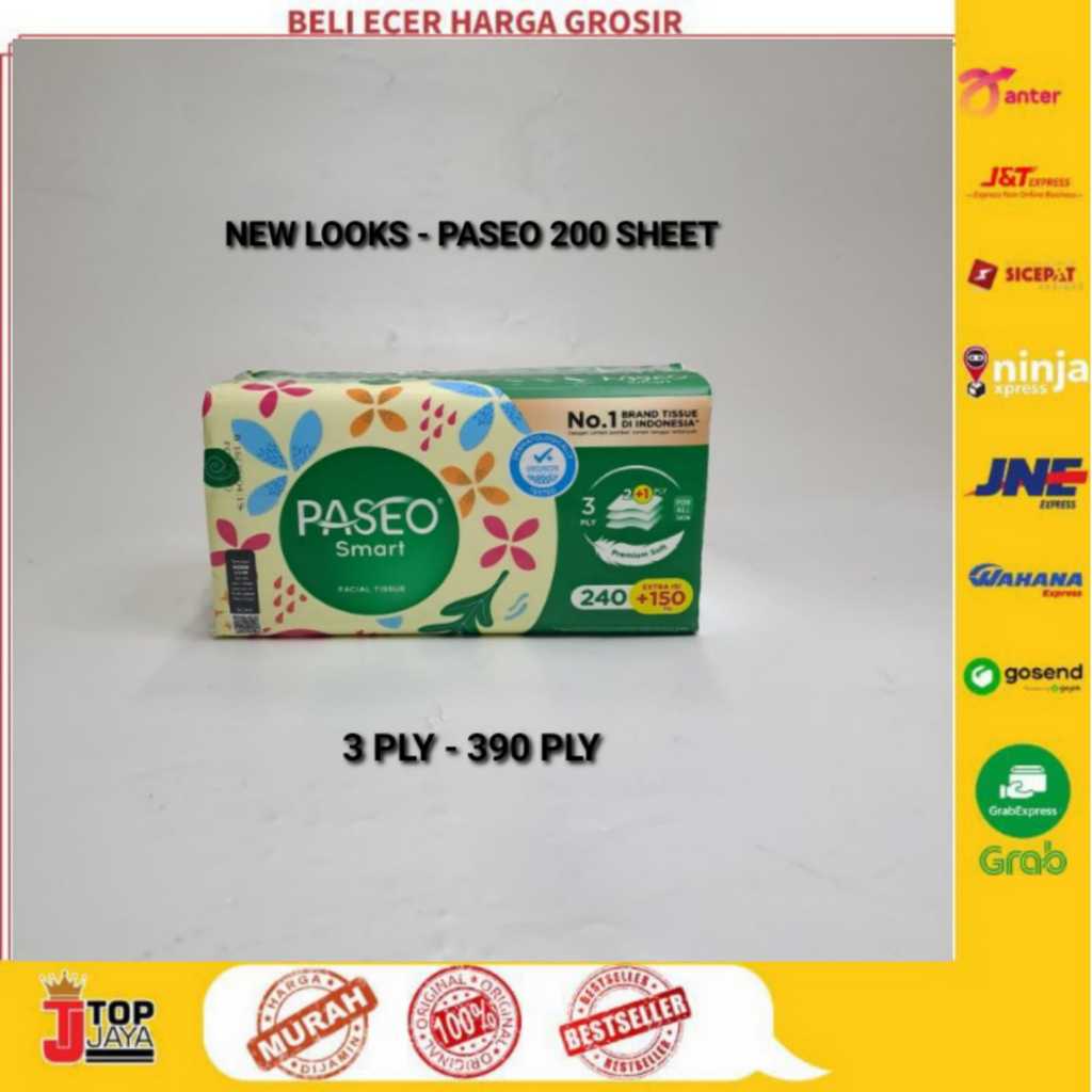 Jual Tissu / Tisu Paseo Go Smart 200 Sheet / 3 Ply / 390 Ply / Kemasan ...