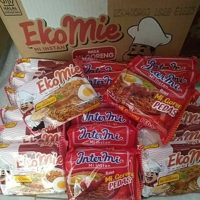 Jual Intermie Pedas Goreng 10pcs+Ekomie goreng 10pcs | Shopee Indonesia
