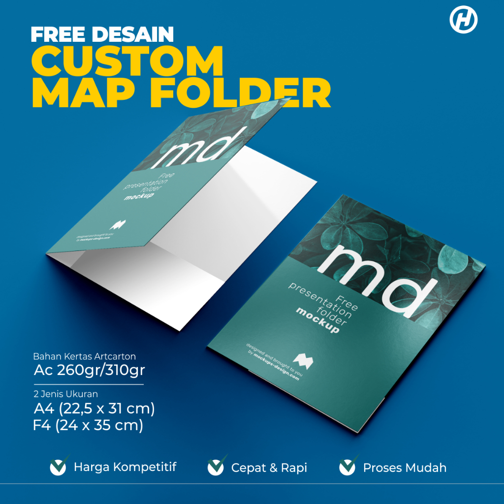 Jual CETAK MAP FOLDER CUSTOM DESAIN F4/A4 | Shopee Indonesia