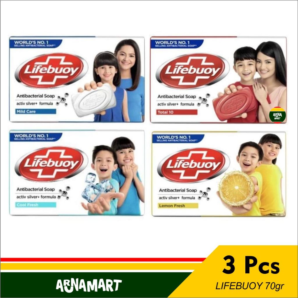 Jual LIFEBUOY SABUN SOAP BAR BATANG 70Gr (3 Pcs) | Shopee Indonesia