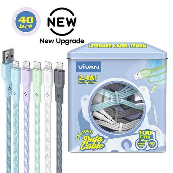 Jual Kabel Data Iphone 5 Pipih Vivan CSL100 | Shopee Indonesia