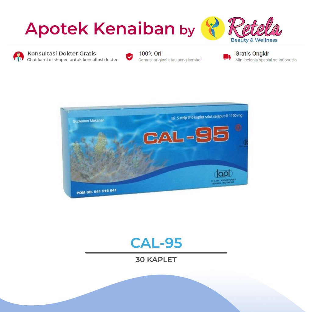 Jual CAL-95 BOX 30 KAPLET Suplemen yang mengandung kalsium dan ...