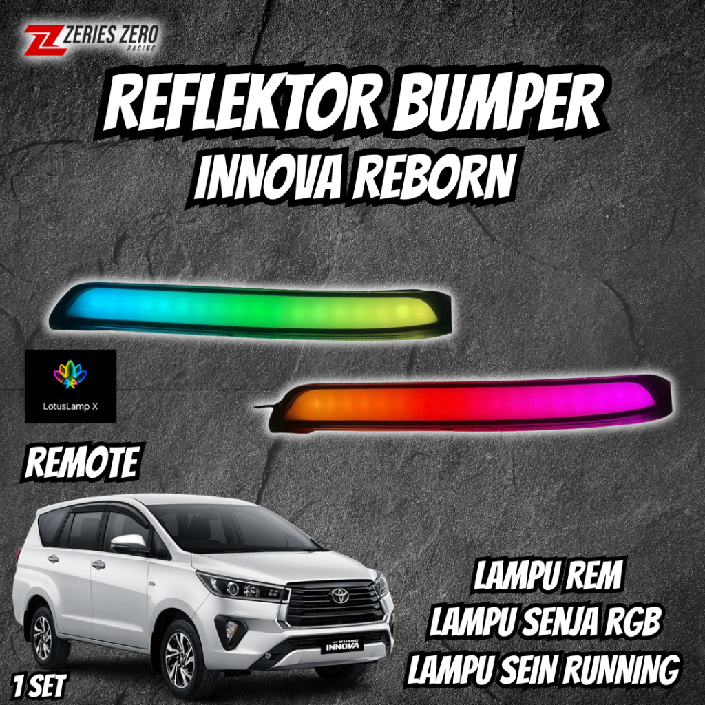 Jual Lampu LED Reflektor Bumper Toyota Innova Reborn RGB 1 Set ...