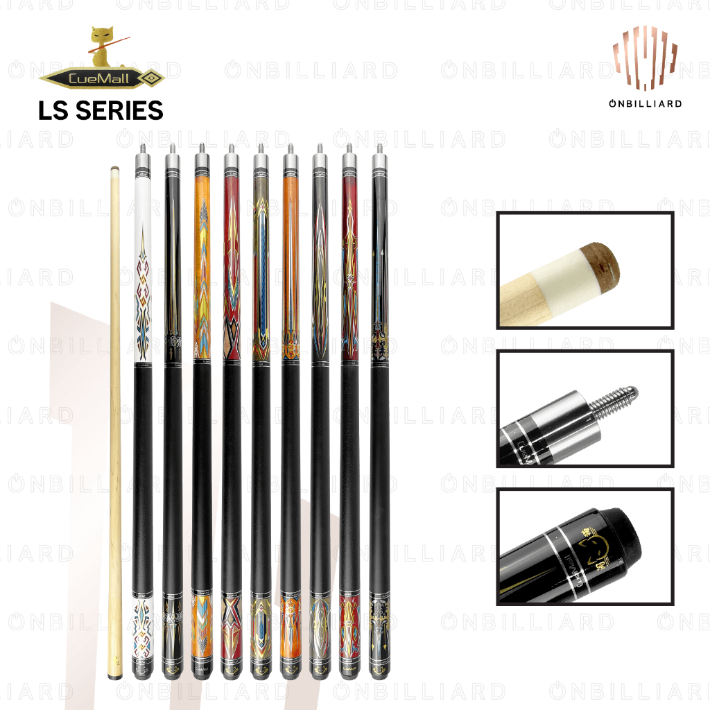 Jual CUEMALL LS Series Cue Stick Billiard Play Grip Leather 12.75mm ...