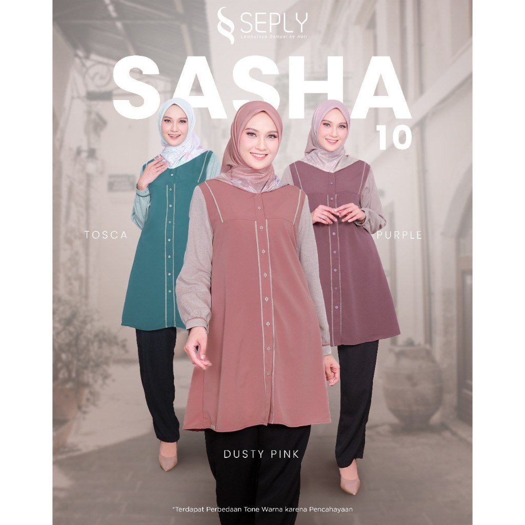 Jual SASHA 10 ATASAN CANTIK KEKINIAN BAHAN ADEM KATUN TRENDY STYLISH ...