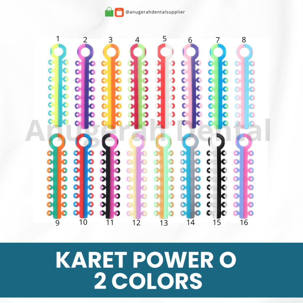 Jual Power O 2 Warna Orthodontic Karet Behel Dental | Shopee Indonesia