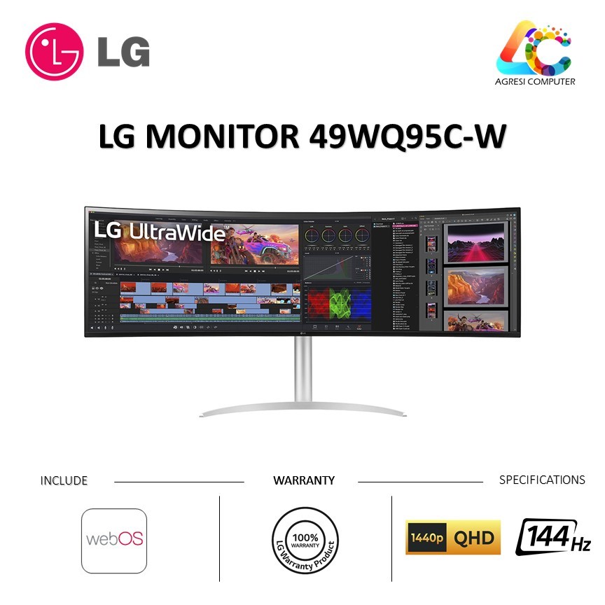 Jual LG SMART MONITOR 49WQ95C 49" Dual QHD Nano IPS UltraWide Curved Monitor | Shopee Indonesia