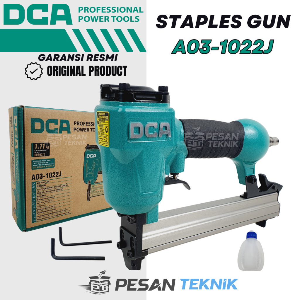 Jual Mesin Staples Paku Tembak Angin Staple Gun Air Stapler DCA A03-1022J | Shopee Indonesia