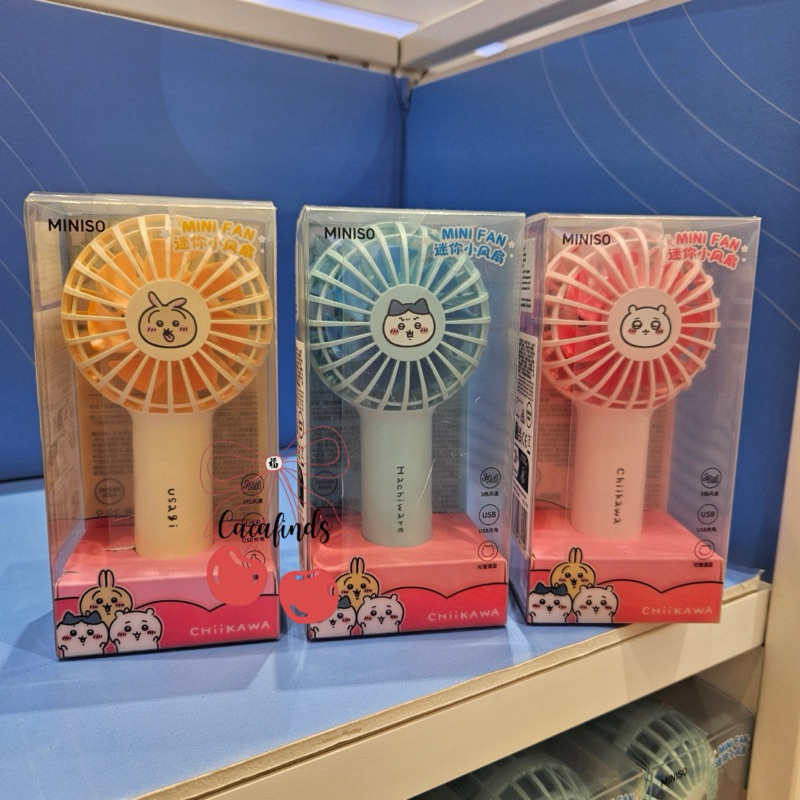 Jual MINISO x Chiikawa‼️Kipas Portable / Mini Fan Chiikawa Collections ...