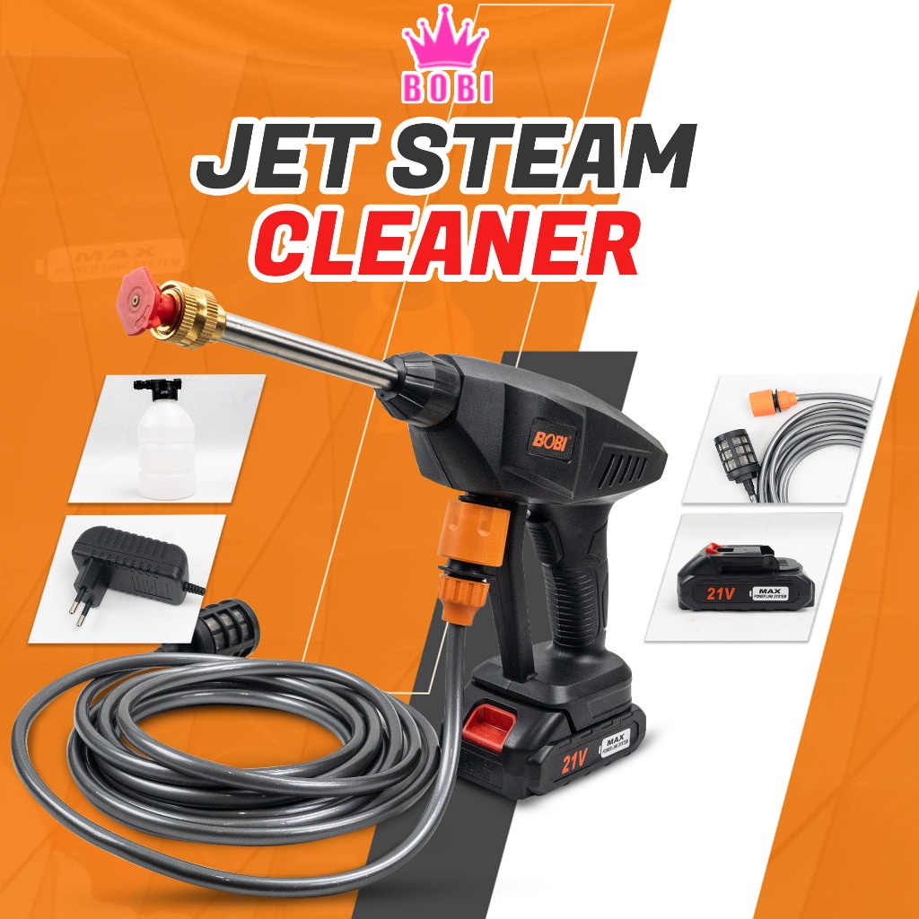 Jual Jet Steam Cleaner 21V / Alat Steam Cuci Motor & Mobil / Jet Steam ...