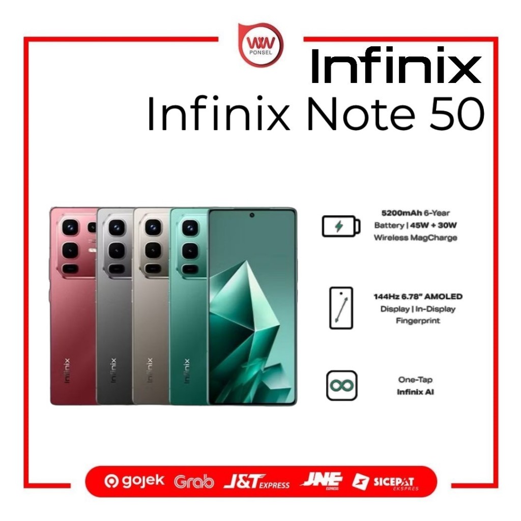 Jual Hp Infinix Note 50 Ram 8GB Internal 256GB Garansi Resmi | Shopee ...