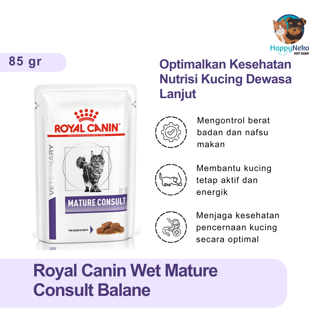 Jual Royal Canin Vet Mature Cat 80GR Wet Food Makanan Khusus Kucing ...