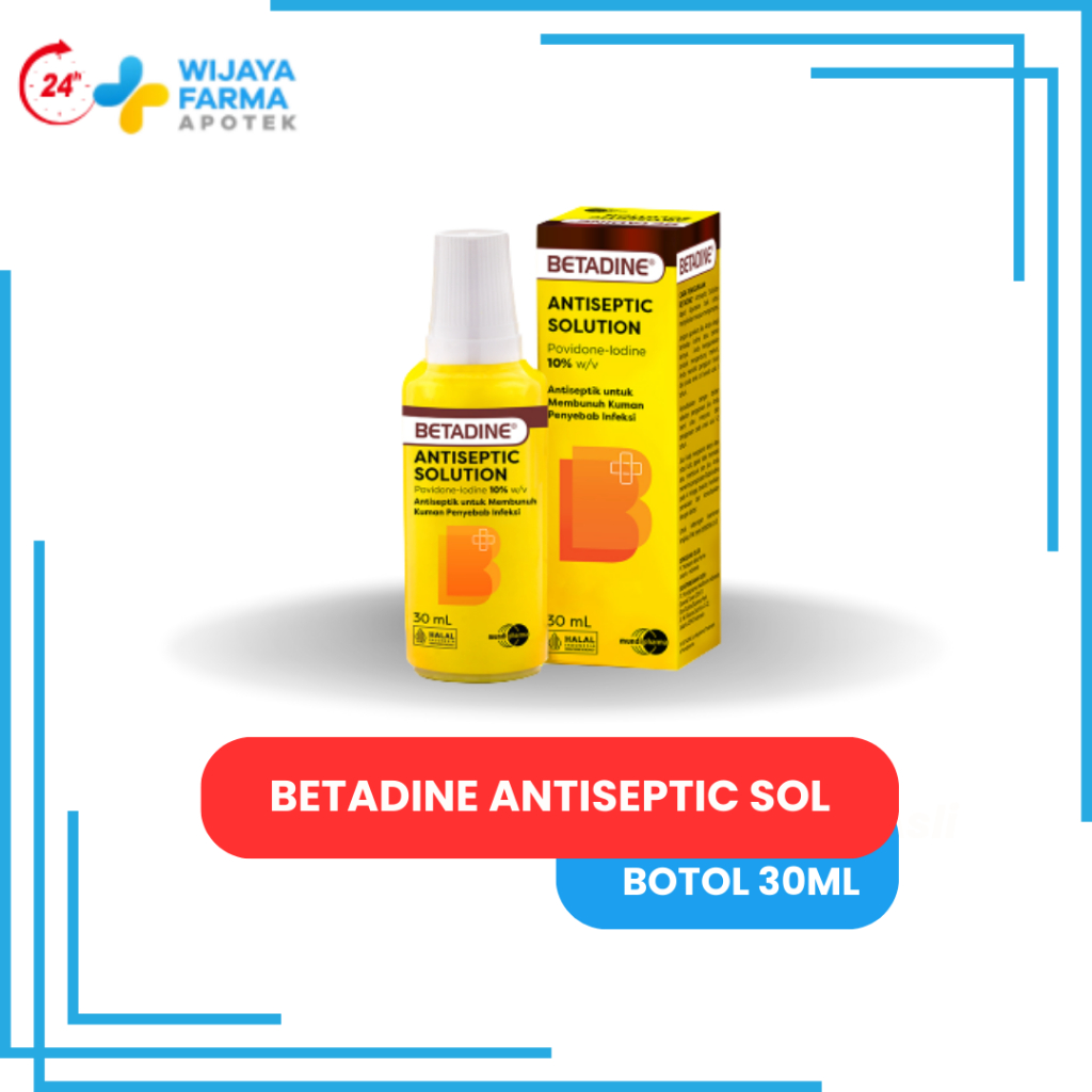 Jual BETADINE ANTISEPTIC SOLUTION 30 ML BOTOL | Shopee Indonesia