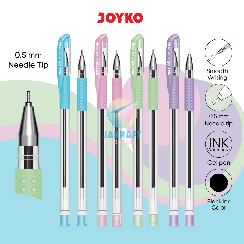 Jual (12 Pcs) GROSIR Pulpen Gel Pen JOYKO King Jeller JK-100NTCO Warna ...