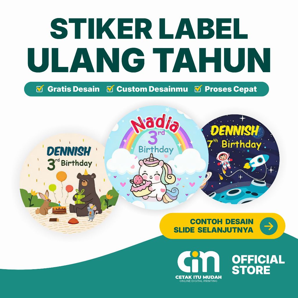 Jual Stiker Ultah Cutting Label Ulang Tahun Souvenir Birthday Stiker ...
