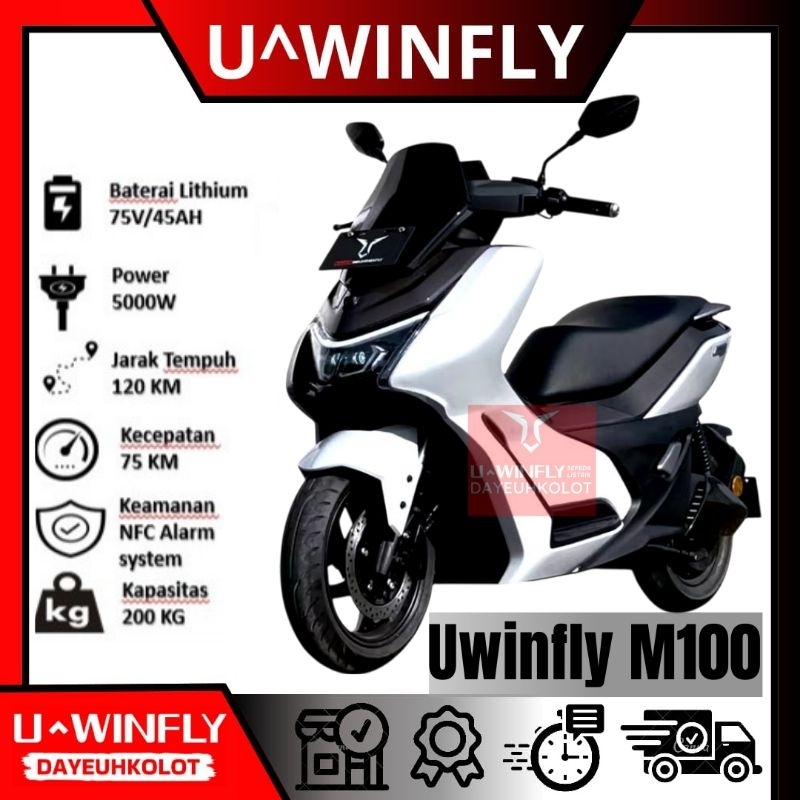 Jual READY TERBARU !!!! Motor Listrik Uwinfly M100 5000Watt 72V/54Ah ...