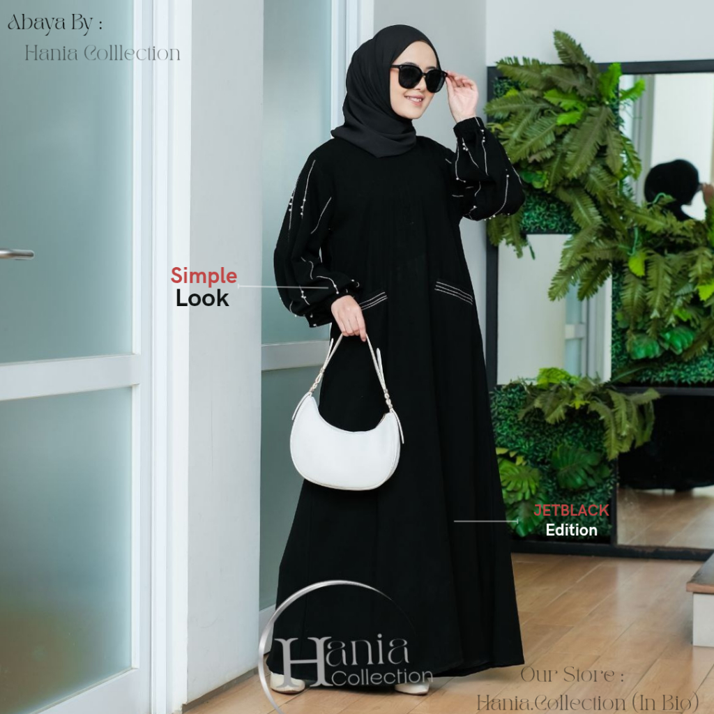 Jual Abaya Turkey Gamis Hitam Dress Syari Muslimah Bahan Jetblack ...