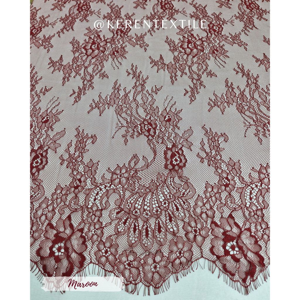 Jual BROKAT PANEL CHANTILY SWISS 6NV (Chantily Swiss motif Bunga Jalar ...