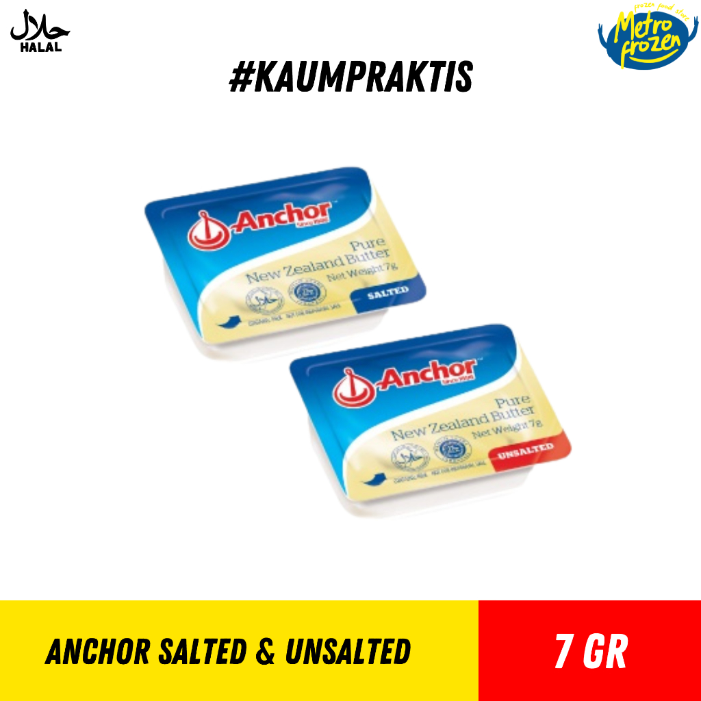 Jual ANCHOR Unsalted & Salted Minidish 7gr //Pure New Zealand Butter ...
