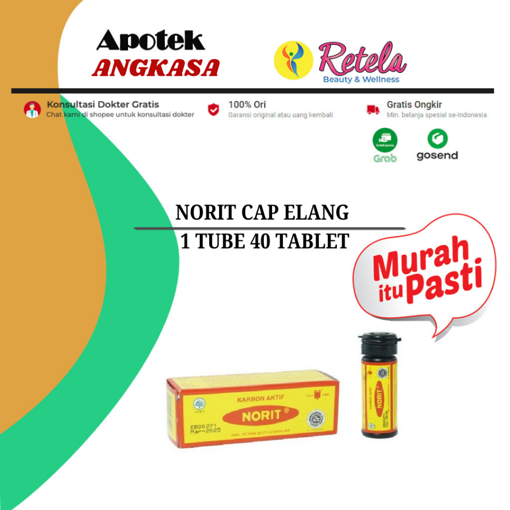 Jual NORIT CAP ELANG TUBE 40 TABLET | Shopee Indonesia