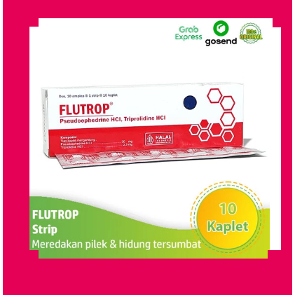 Jual FLUTROP Strip isi 10 tablet // ed mei 2026 // kaplet-Obat Pilek ...