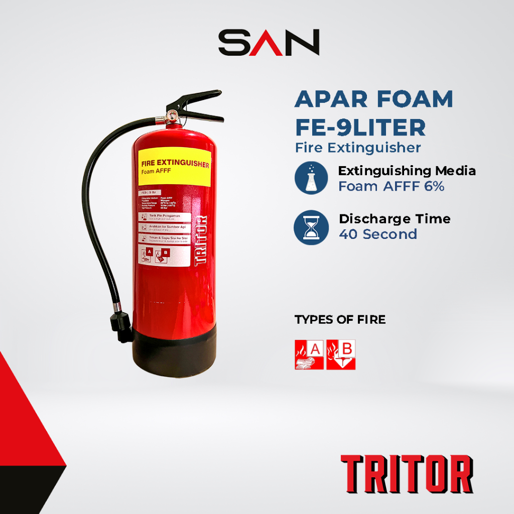 Jual APAR FOAM AFFF 6% ALAT PEMADAM API RINGAN - TRITOR 9 LITER ...