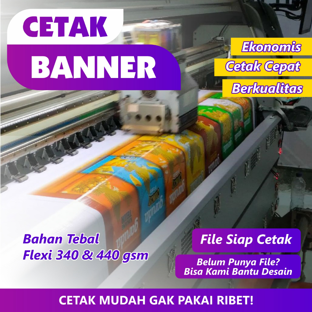 Jual Cetak Banner Spanduk Baliho Outdoor (Tebal) Bahan Flexi 340 & 440 gsm | Shopee Indonesia