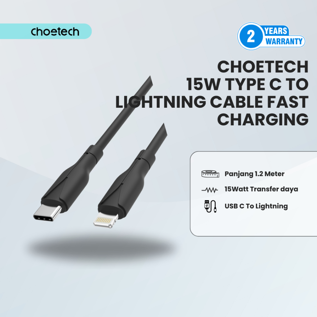 Jual Choetech EasyGO Type-C to Lightning 1M TPE Cable – Kabel Fast ...