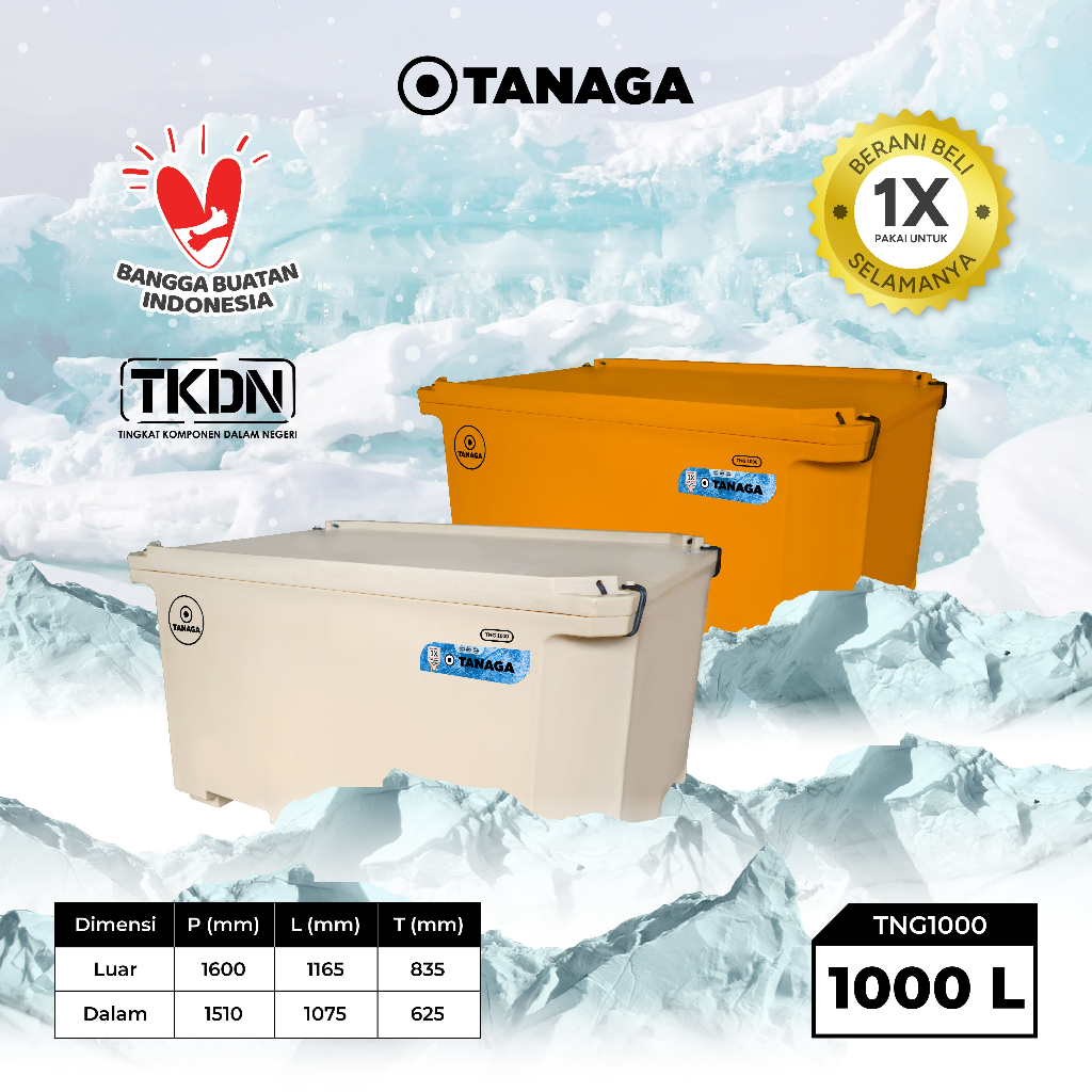 Jual TANAGA Cooler Box 1000Liter Coolbox Ice Box Kotak Pendingin Ikan ...