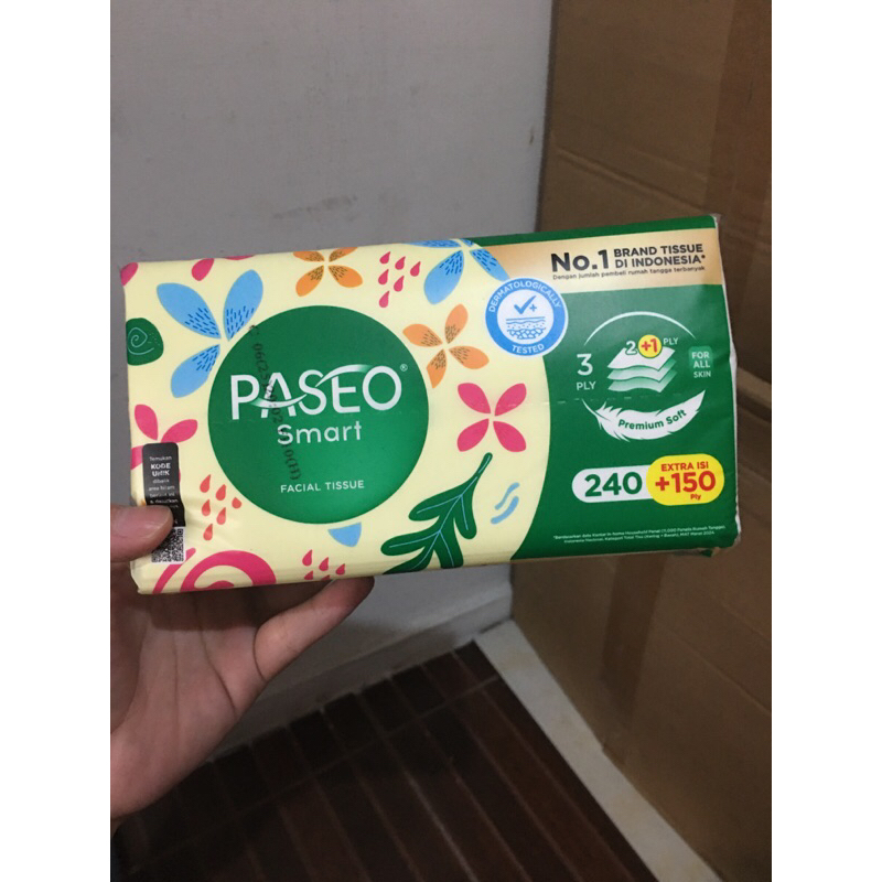 Jual Paket isi 4 pack Paseo go smart 3ply 240 sheet + extra isi 150 ...