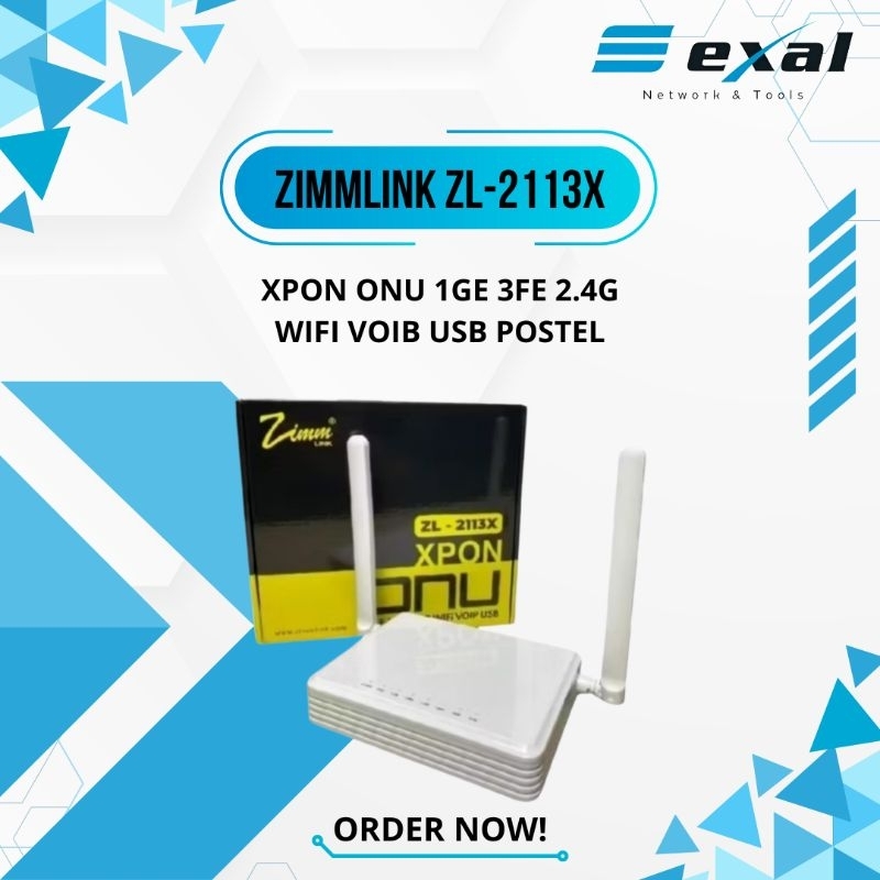 Jual XPON ONU ZIMMLINK ZL-2113X support Epon Gpon ONT ZL2113X 1GE 3FE 2 ...