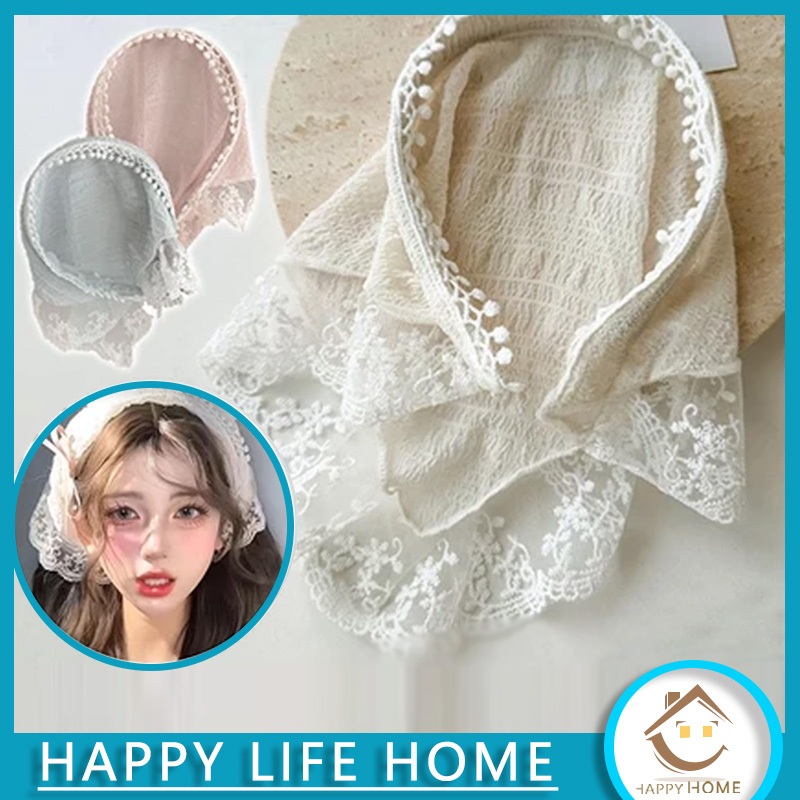 Jual Bando Raw Lace Aesthetic Bandana Korean Style Bando Renda Wanita ...