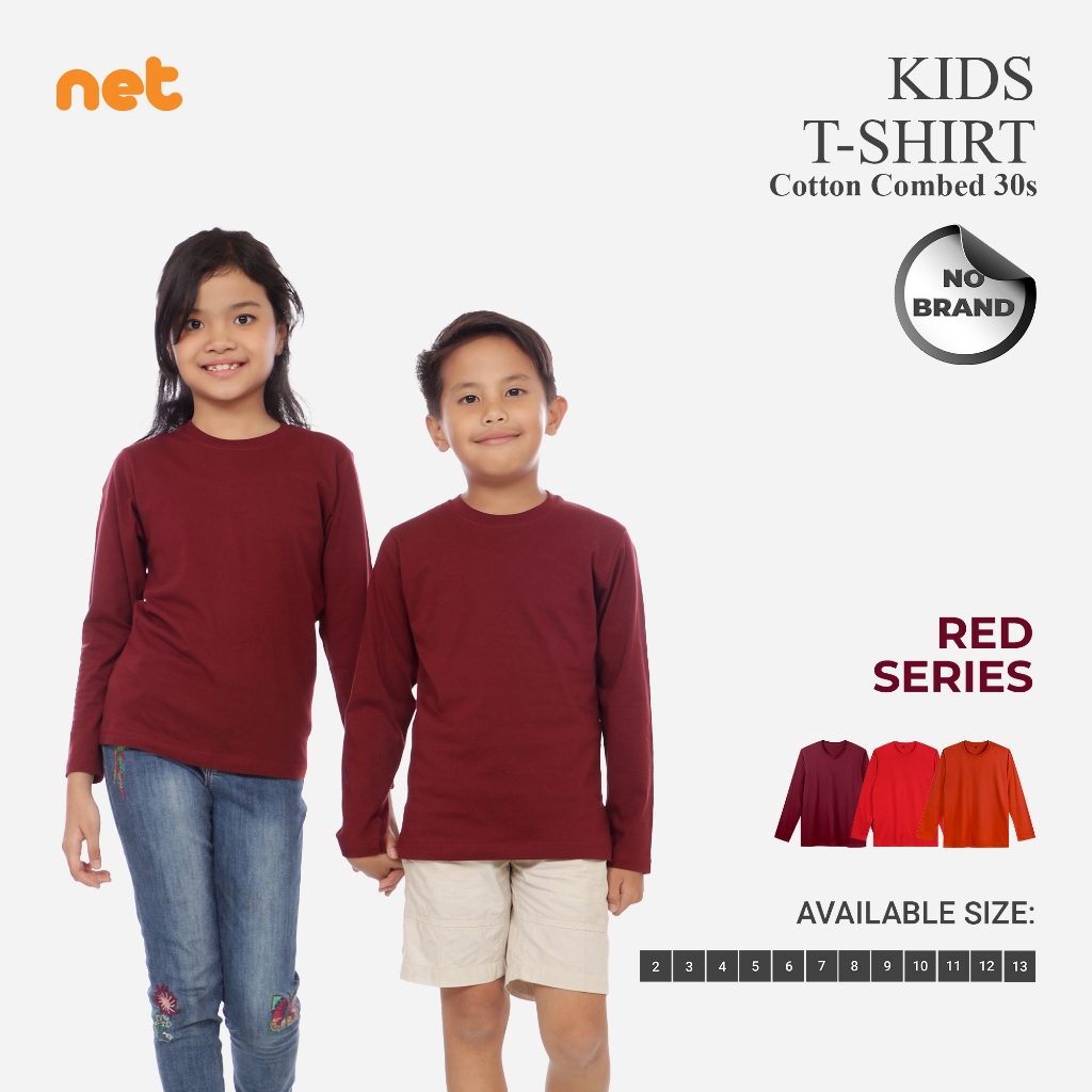 Jual KAOS POLOS ANAK COTTON COMBED 30S KIDS LENGAN PANJANG ONECK REGULER FIT BASIC T-SHIRT ...