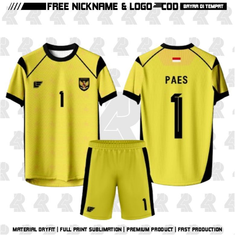 Jual Jersey Penjaga gawang Timnas Indonesia 2025 Gratis Pasang Nama Dan ...