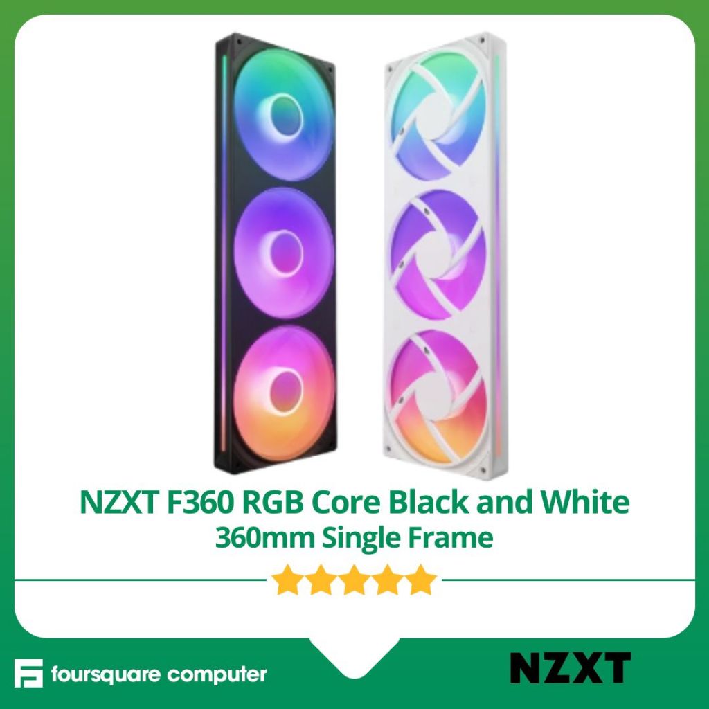 Jual NZXT F360 RGB Core Black and White 360mm Single Frame | Shopee ...