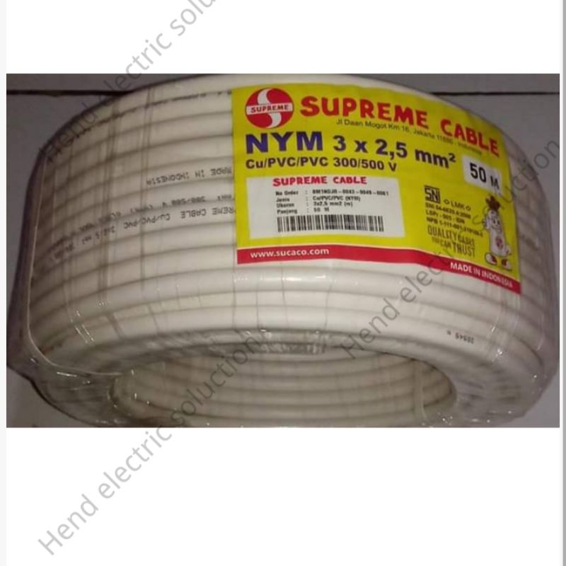 Jual kabel listrik tembaga Nym 3x2,5 supreme | Shopee Indonesia
