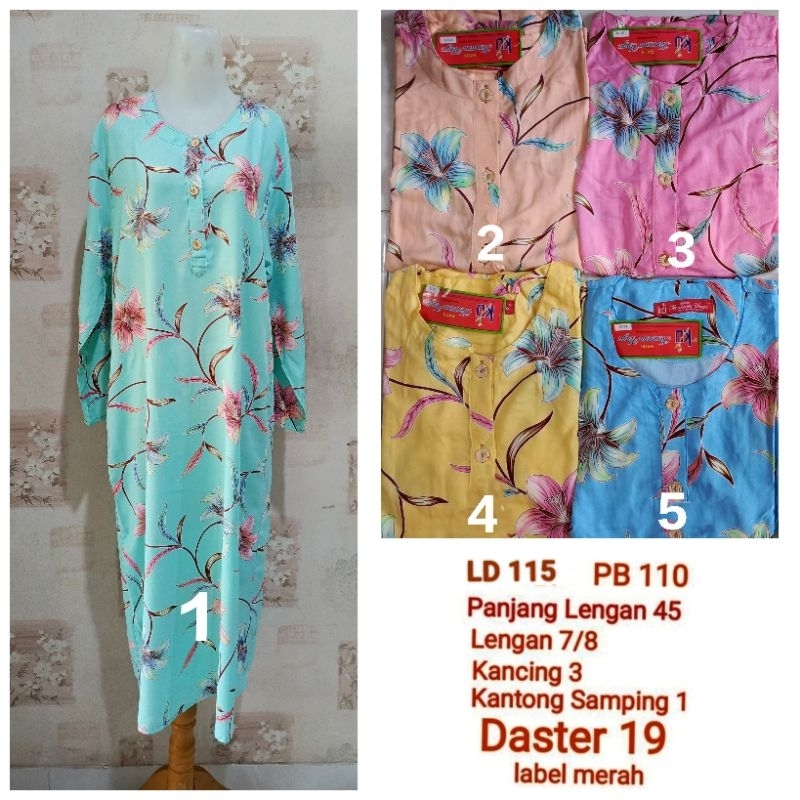 Jual Daster 19 Kencana Ungu Lengan 7/8 Label Merah(bukan baju panjang ...