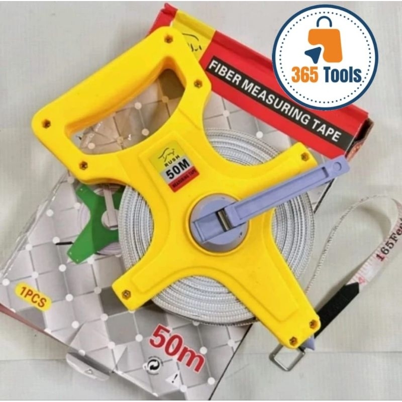 Jual Meteran Tanah 50 Meter / Meteran Fiber PVC / Meteran Tancap ...