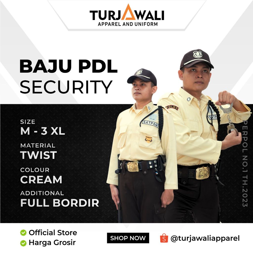 Jual Seragam PDL Satpam Lengan Panjang Terbaru 2025 Bahan Twist ...