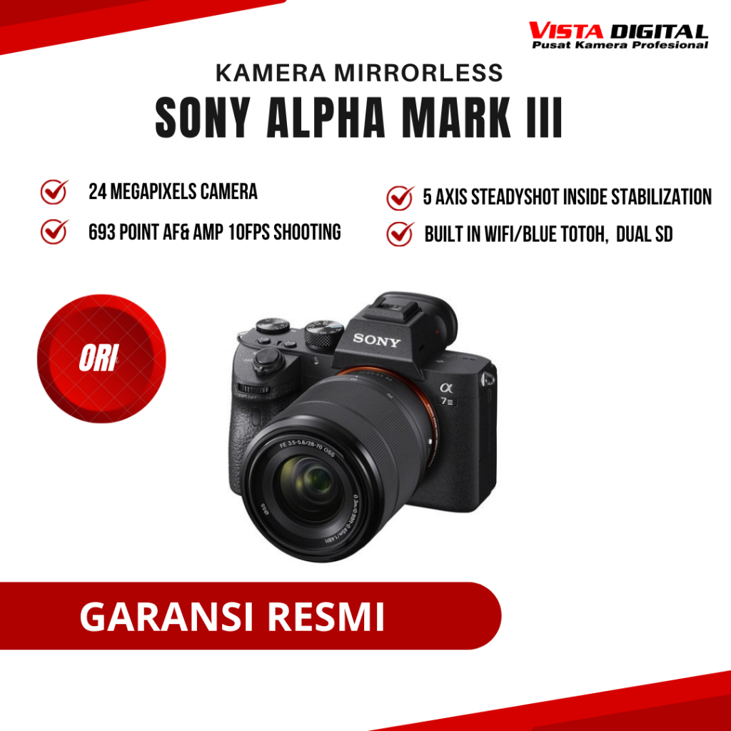 Jual SONY ALPHA 7 MARK III KIT 28-70MM KAMERA MIRRORLESS FULLFRAME ...