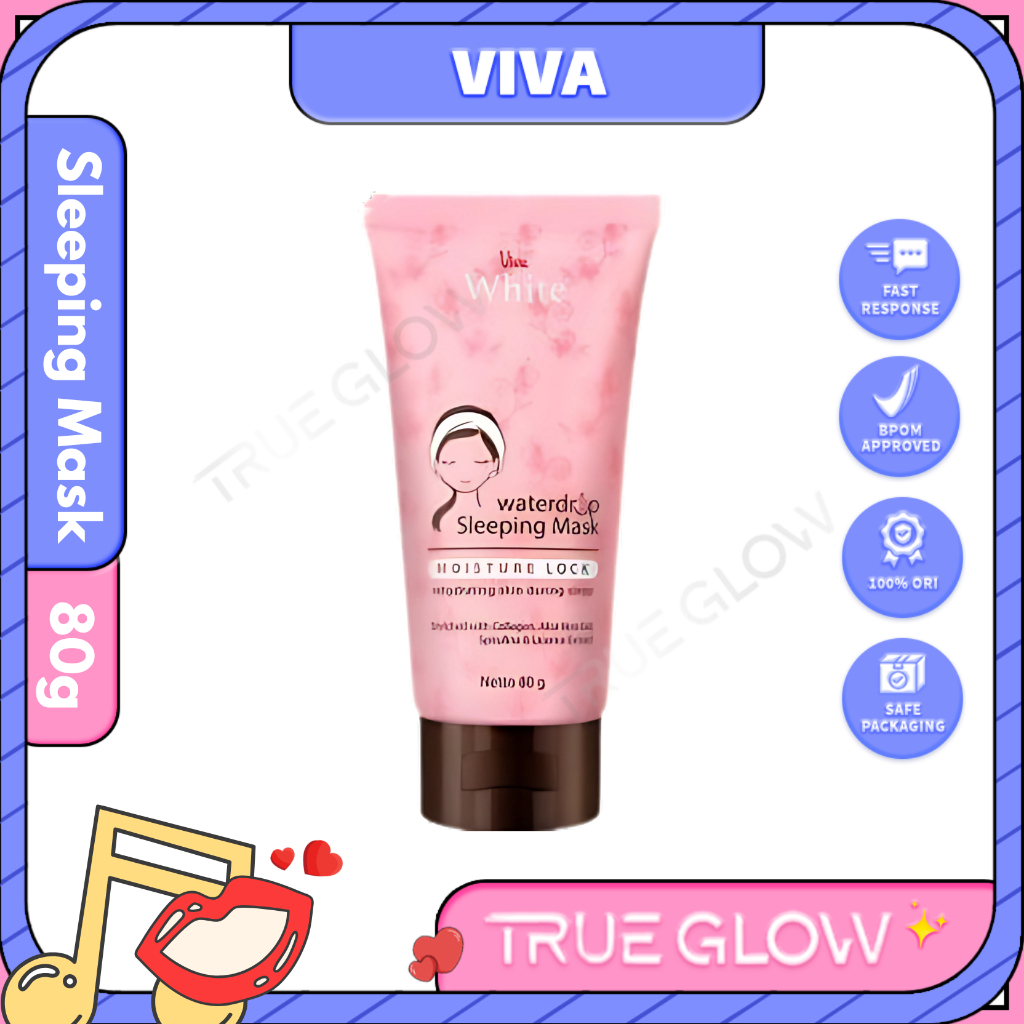 Jual Viva Waterdrop Sleeping Mask - Viva White Water Drop Night Mask ...