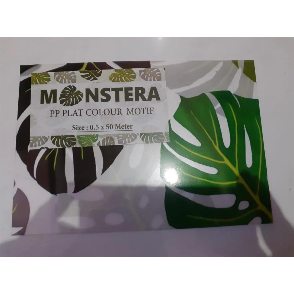 Jual Fiber Pagar motif Daun Monstera, Fiber Plat, Penutup Pagar ...