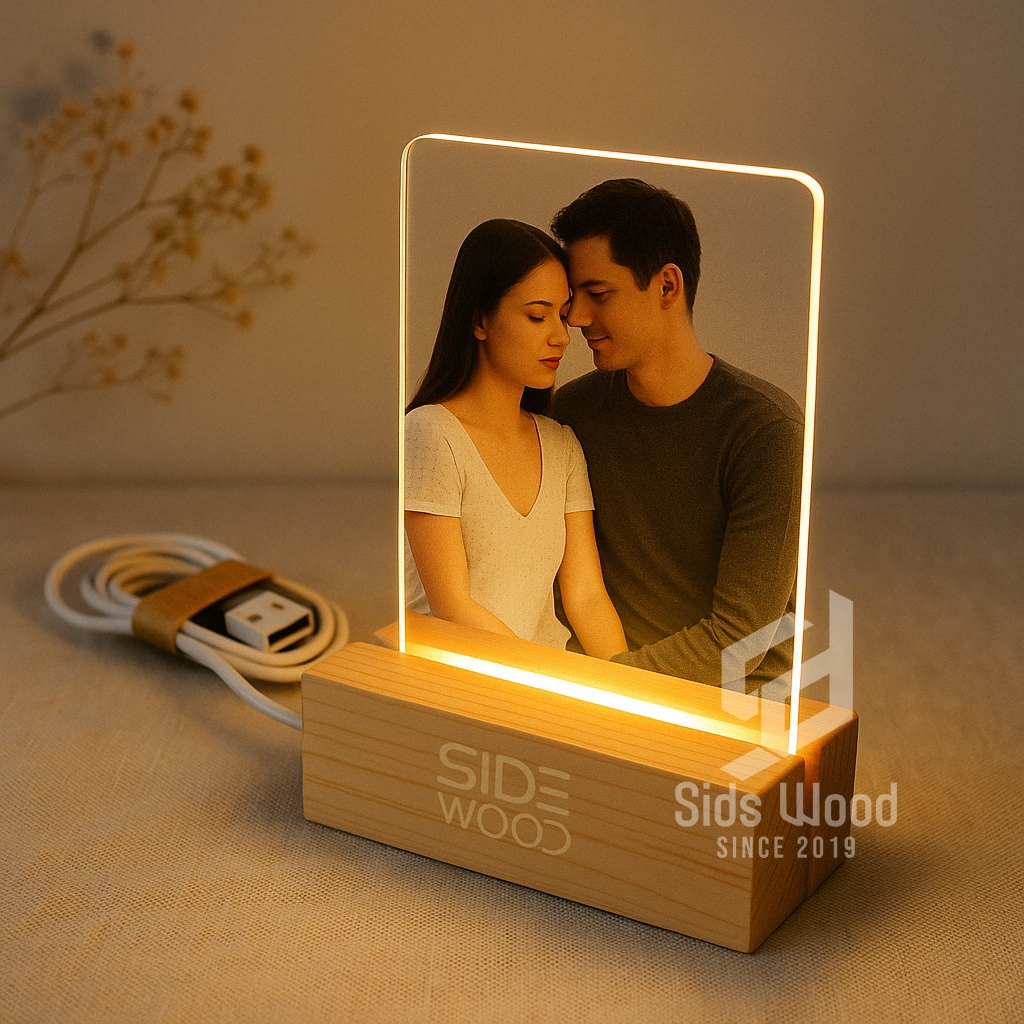 Jual SidsWood [SL10] Stand Akrilik LED A6 Panjang 10cm – Dudukan Kayu ...