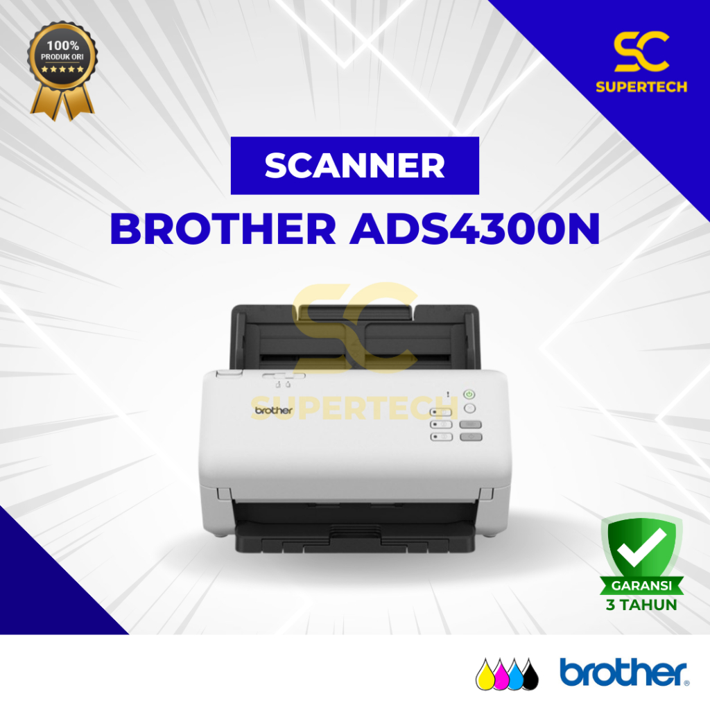 Jual BROTHER Scanner ADS4300N Scanner Brother Network ADS 4300N ADS ...